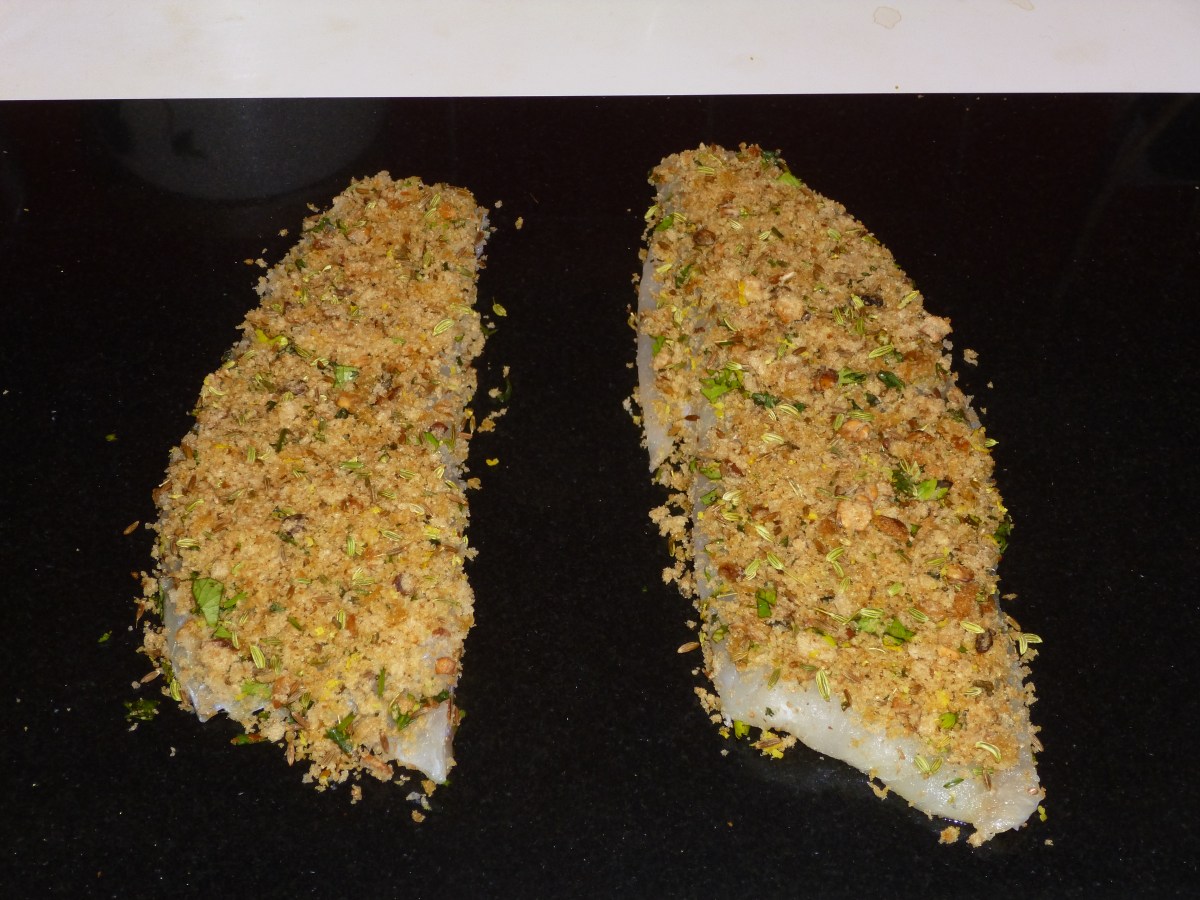 Cumin Crusted Brill Fillets with a Saffron Sauce Recipe