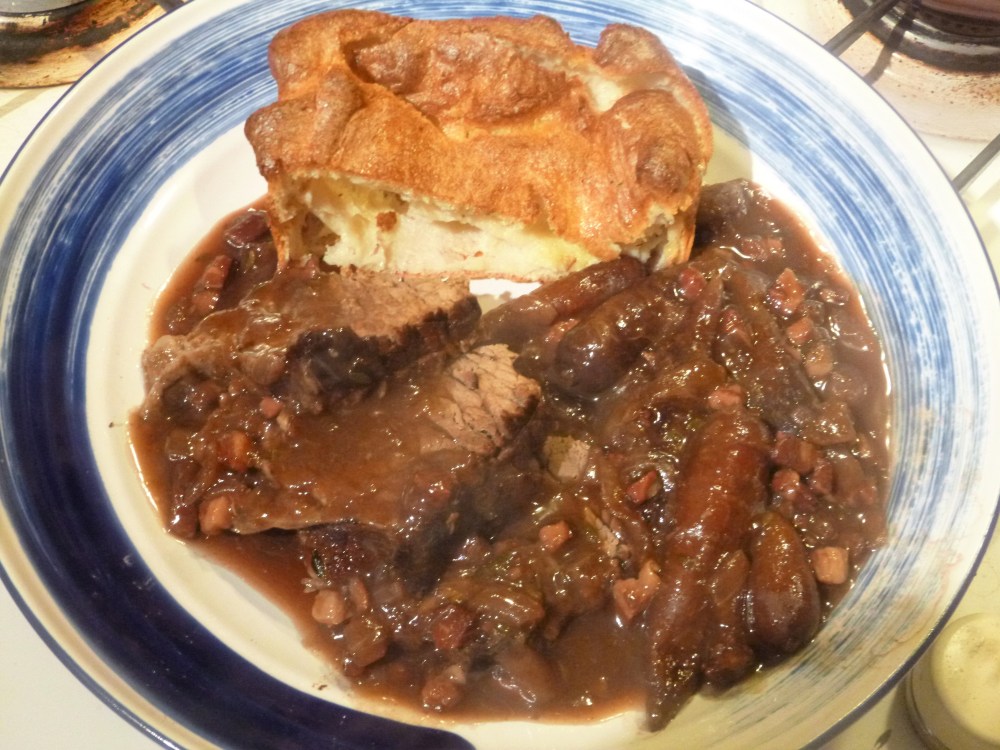 Slow Cooked Silverside Beef with Guinness, Bacon and Carrots Recipe