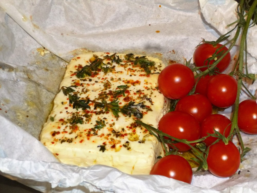 Chilli and Herb Baked Feta Cheese Recipe