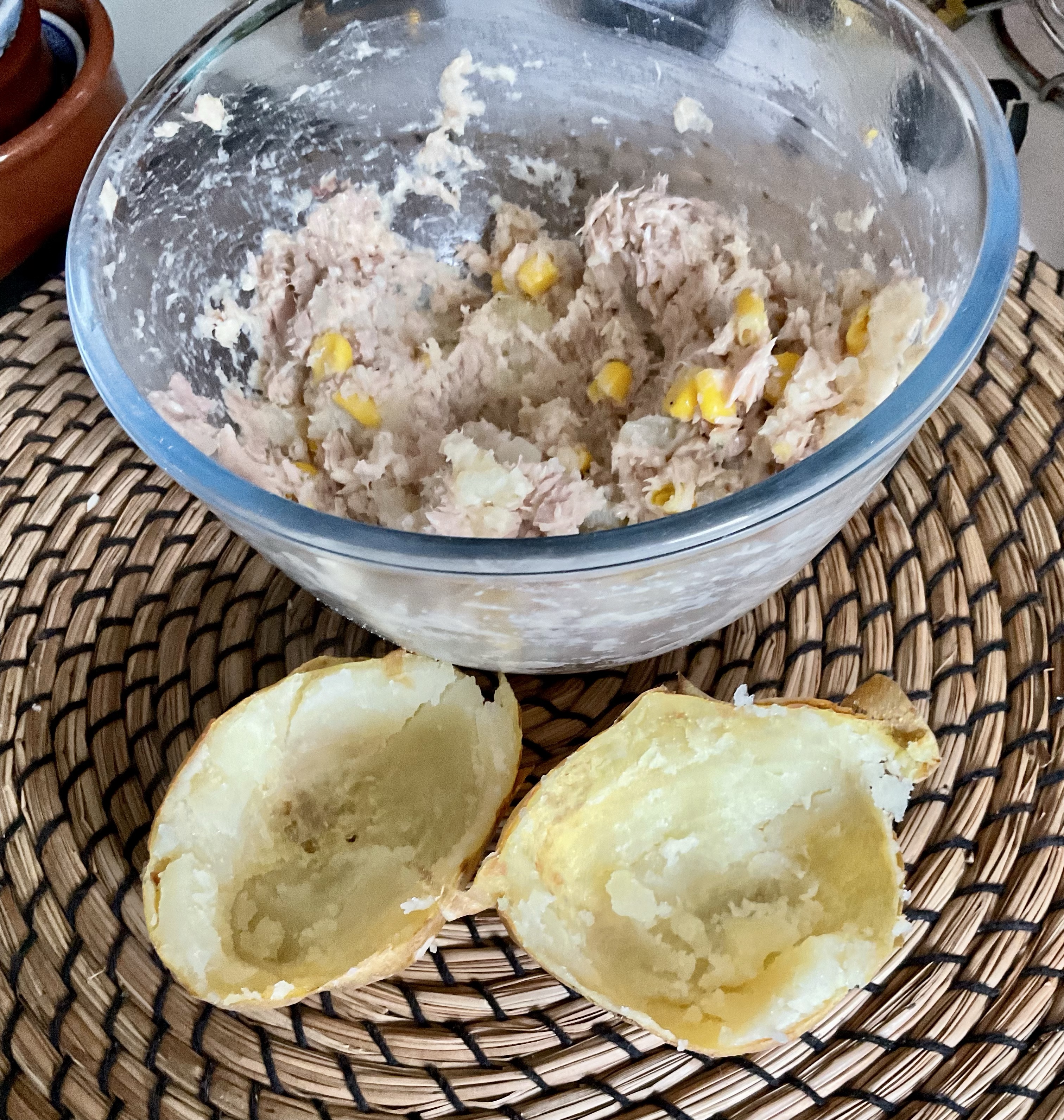 Tuna and Sweetcorn Potato Skins