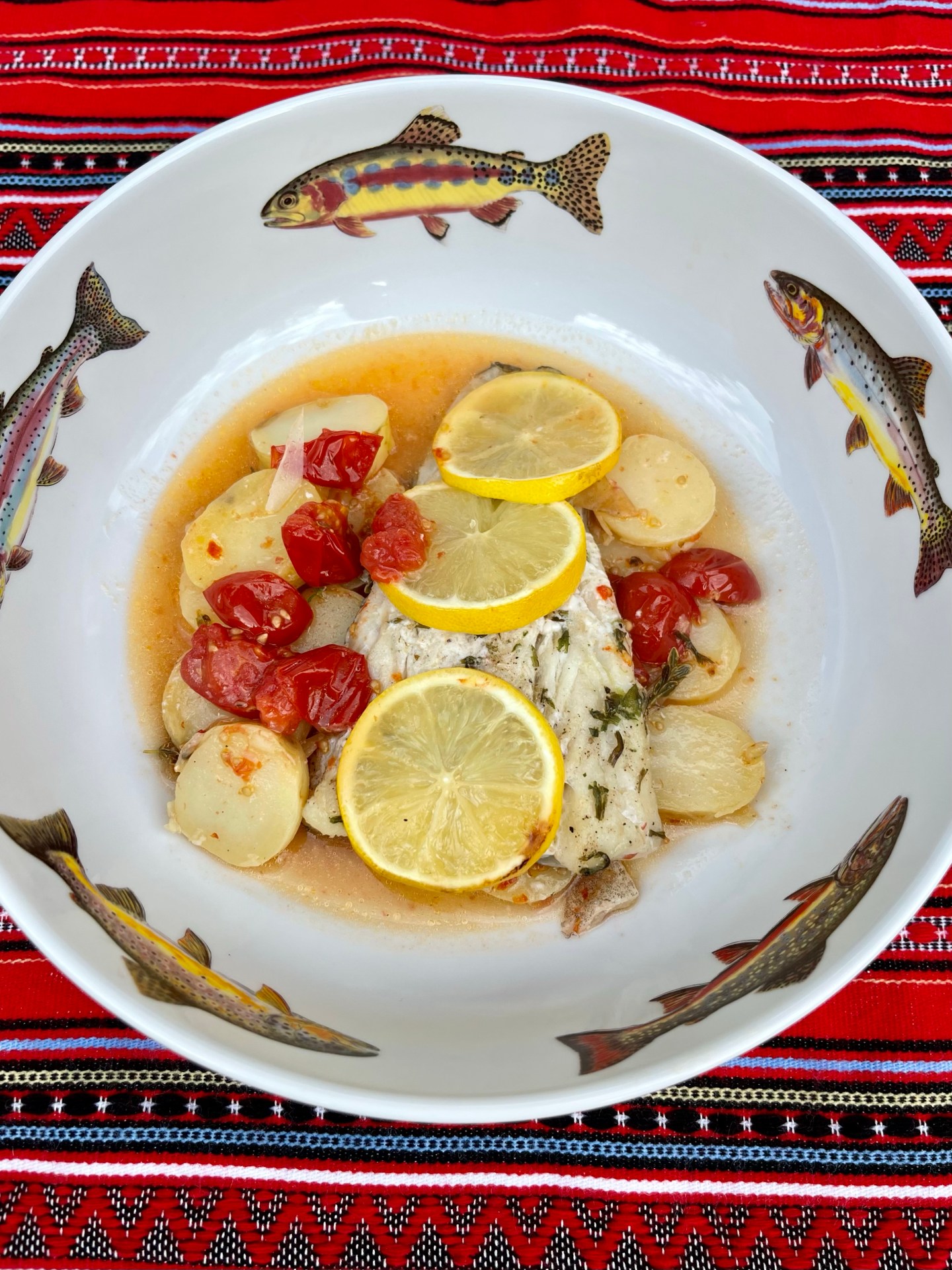 Cod En Papillote with New Potatoes and Tomatoes