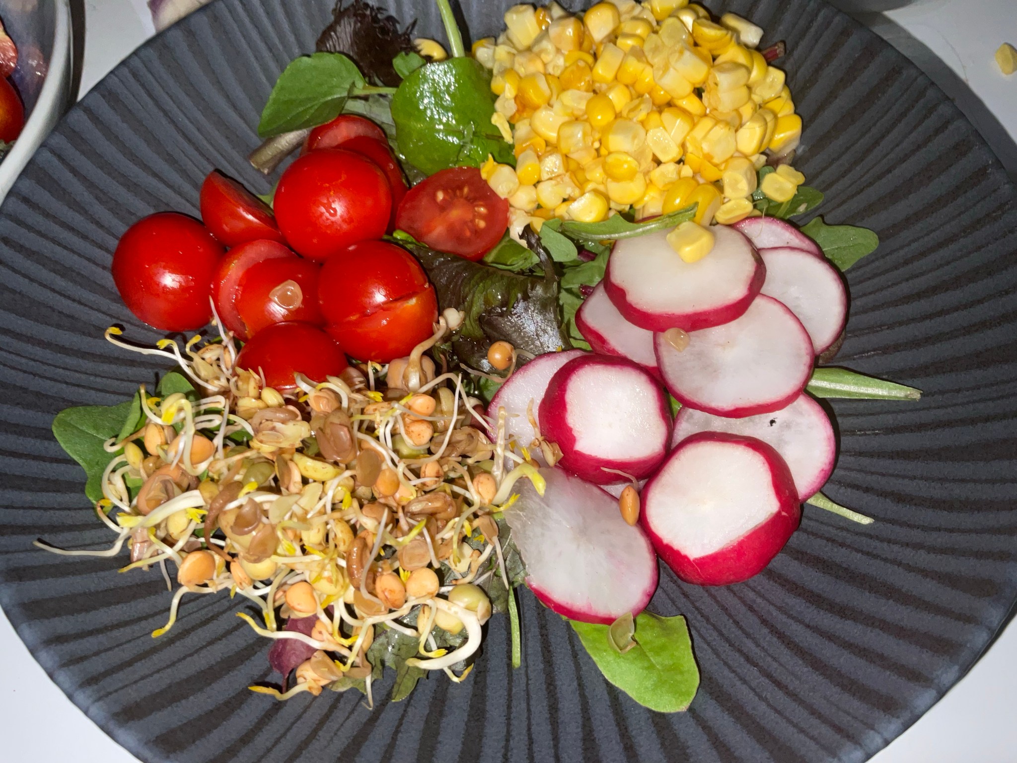 Leftover Chicken Taco Salad with a Lime and Coriander Dressing and ...