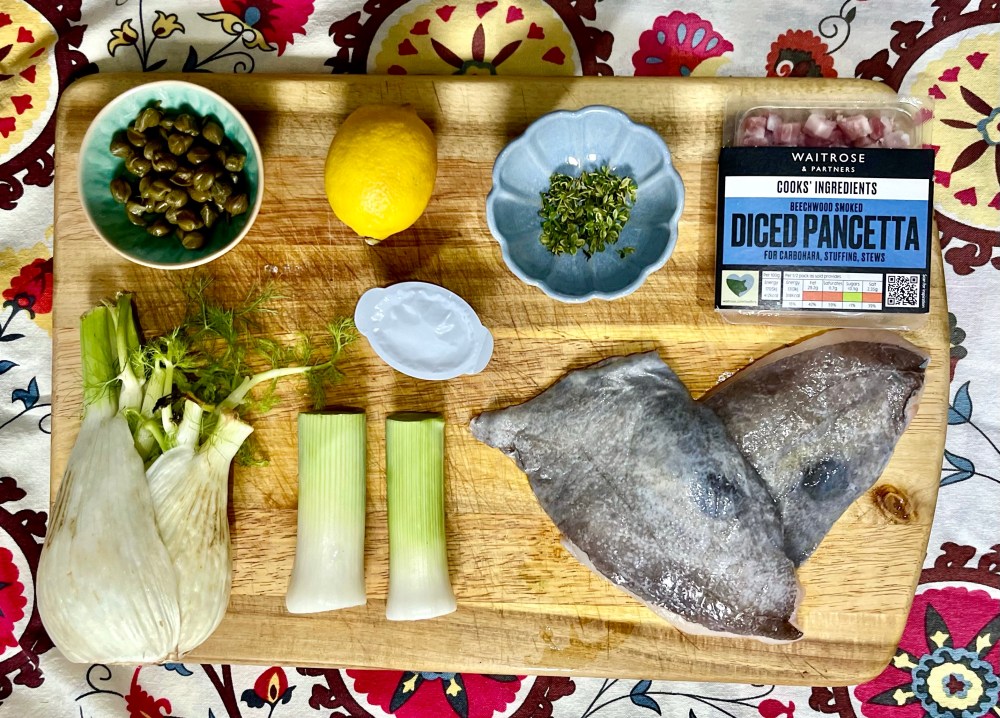 Pan Fried John Dory on a Fennel, Leek and Pancetta Broth
